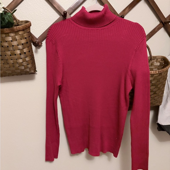 Time and Tru | Tops | Time And Tru Burgundy Knit Sweater | Poshmark